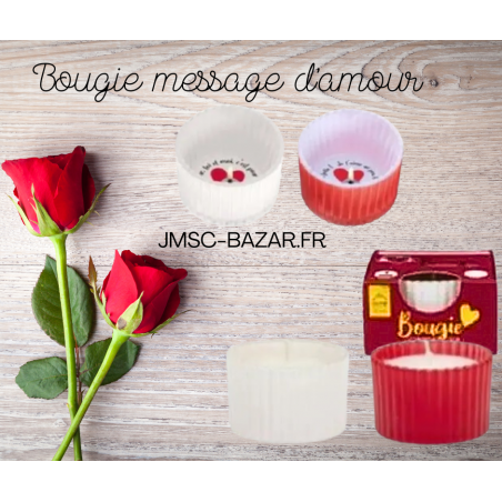 Bougie message d'amour